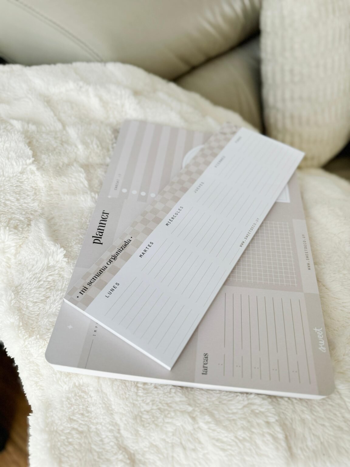 Planner semanal - Arena con imán - Sweetdeco.uy